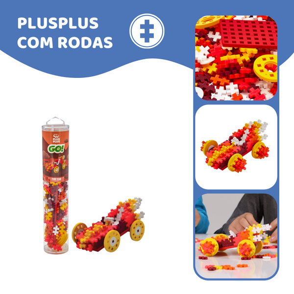 PlusPlus Tubo Go! 200pcs Cars Fire – Steamtoy
