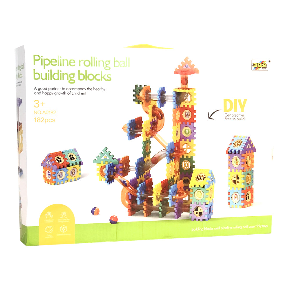Pipeline Rolling Ball Building Blocks 182pcs – Steamtoy